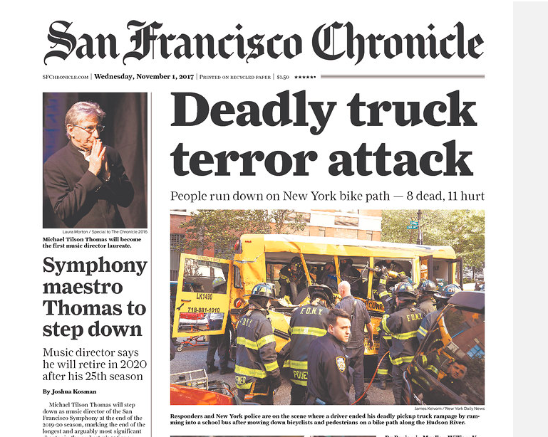 A New York terrorist attack on the front pages | García Media