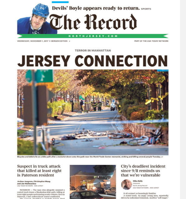 A New York terrorist attack on the front pages | García Media